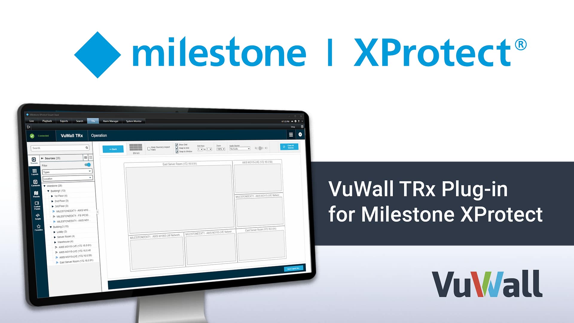 TRx-Plug-in für Milestone XProtect VMS | VuWall
